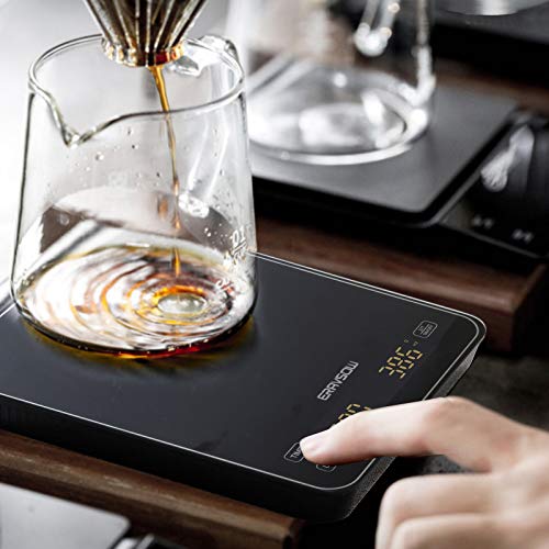 ERAVSOW Coffee Scale with Timer,USB Rechargeable Pour Over Coffee Scal ...